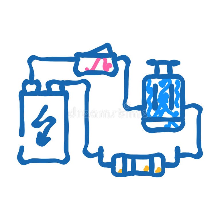 Electrical Circuit Tool Work Icon Doodle Illustration Stock ...
