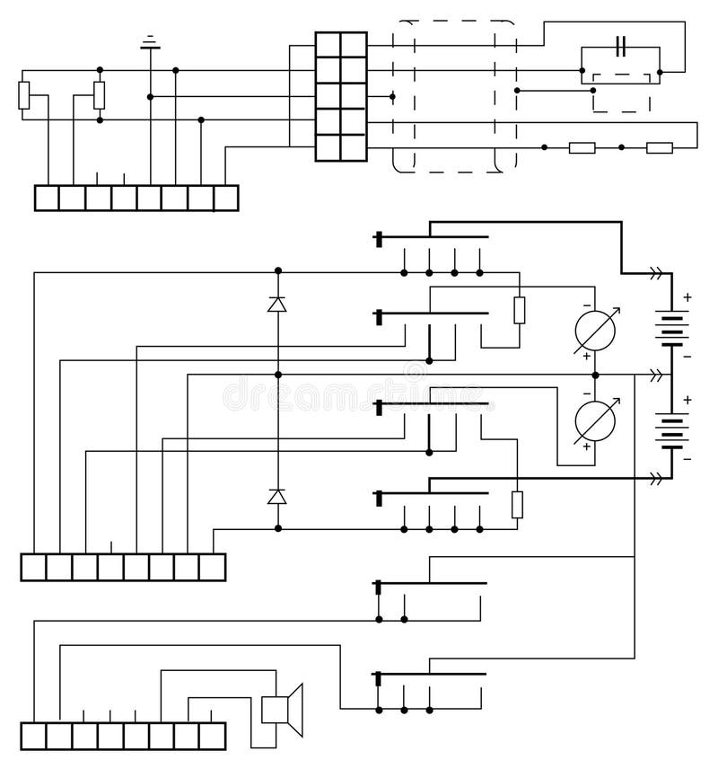 Electrical circuit vector stock vector. Illustration of hardware - 17731615