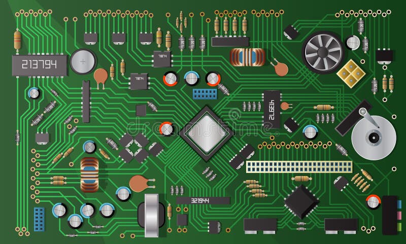 Electrical component chip stock illustration. Illustration of ...