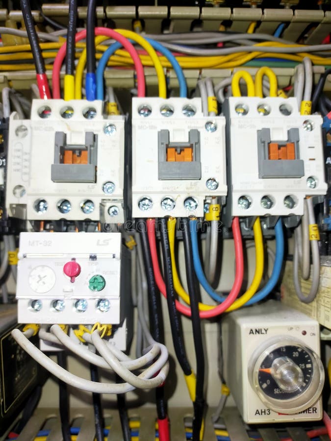 Electrical Component Contactor Wiring Stock Photo - Image of wireing ...
