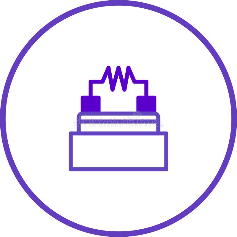 Electrical Component Icon in Vector Format Presents a Stylized Circuit ...