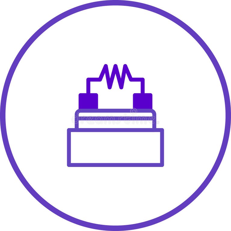Electrical Component Icon in Vector Format Presents a Stylized Circuit ...