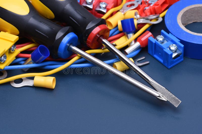 Electrical Component Kit To Use in Electrical Installations Stock Image ...