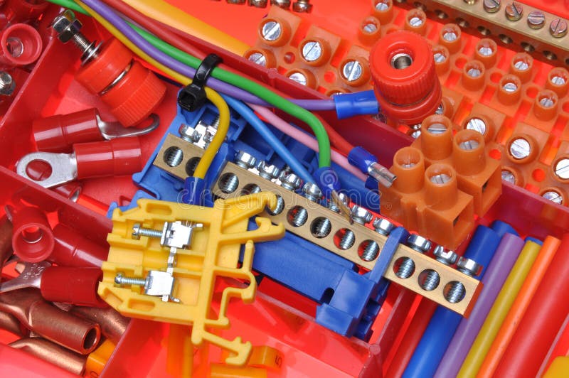 Electrical component kit stock image. Image of maintenance - 62156529