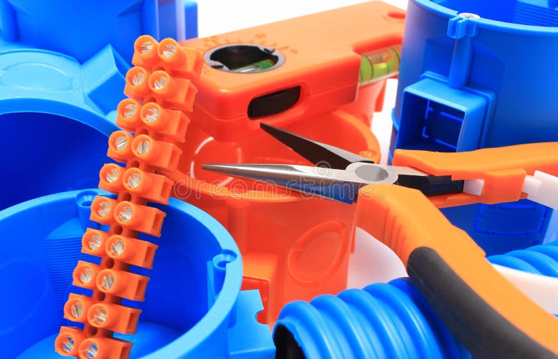 Electrical Components for Use in Electrical Installations Stock Image ...