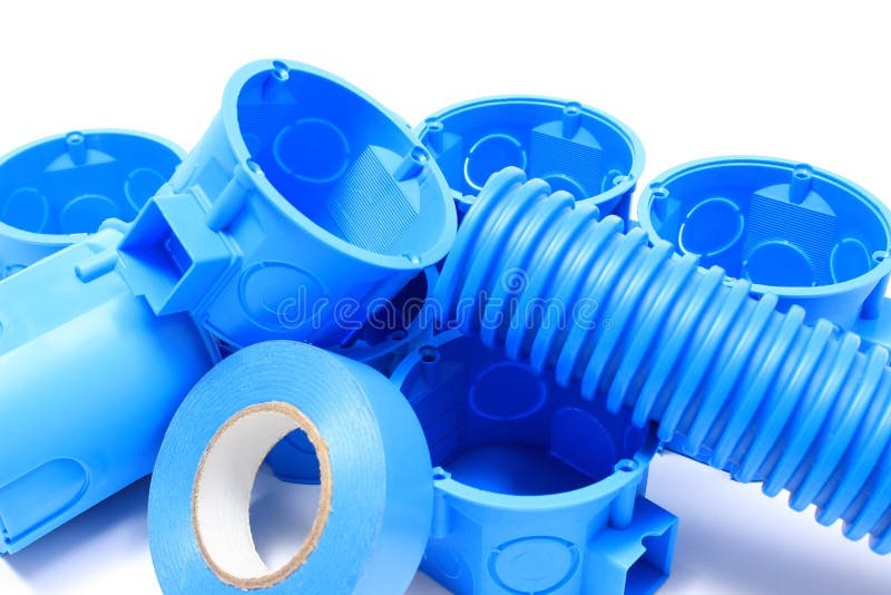 Electrical Components for Use in Electrical Installations Stock Photo ...