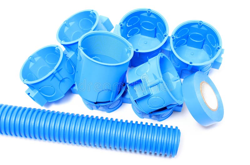 Electrical Components for Use in Electrical Installations Stock Photo ...