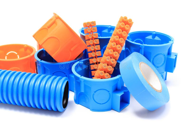 Heap Orange Electrical Boxes White Background Stock Photos - Free ...