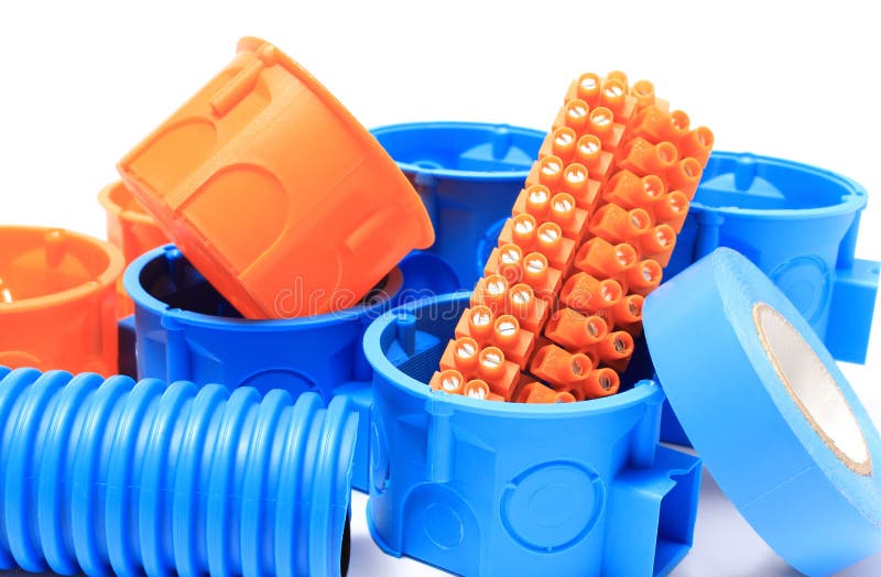 Electrical Components for Use in Electrical Installations Stock Photo ...