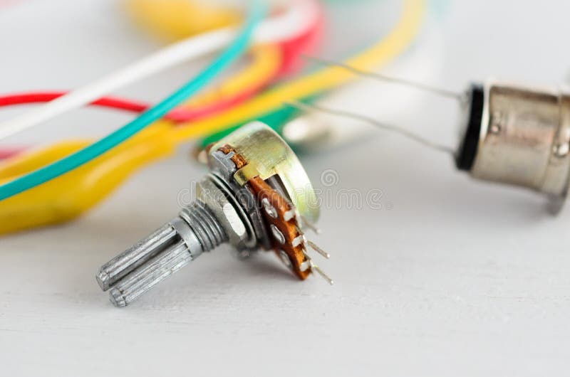 Electrical Components on White Background Stock Image - Image of insert ...