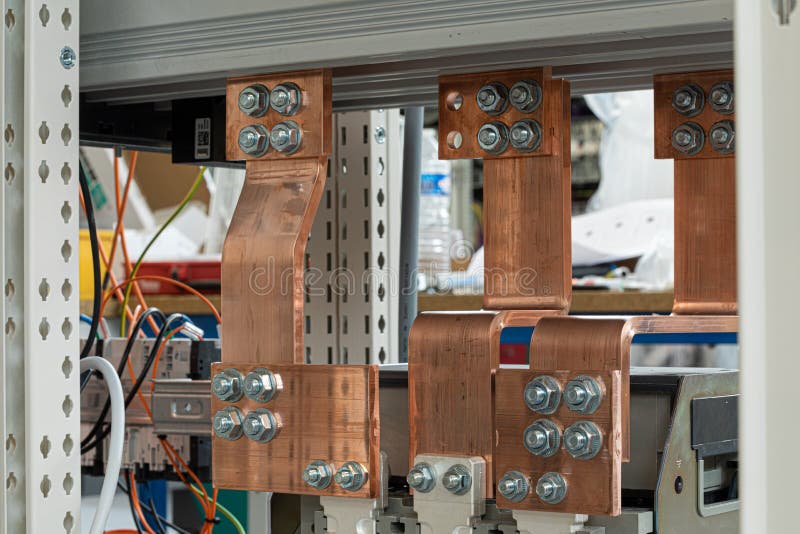 Low Voltage Copper Busbar Connection Stock Image - Image of industry ...