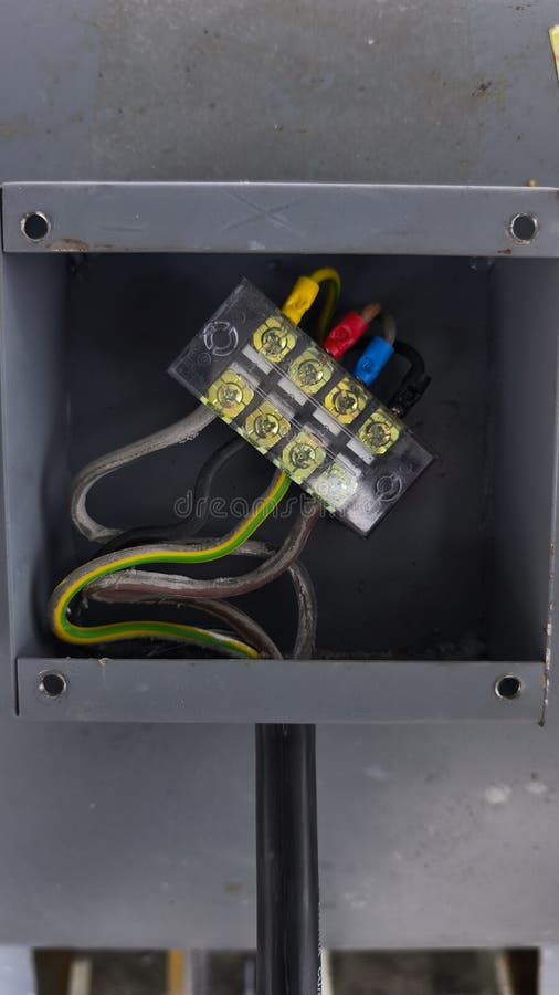 Electrical Connection on the Tb Part Stock Image - Image of green ...