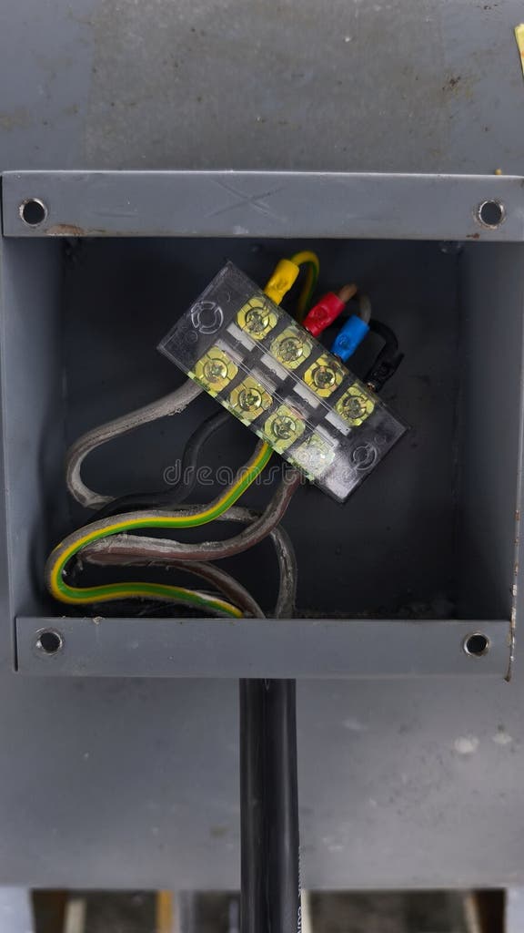 Electrical Connection on the Tb Part Stock Image - Image of green ...