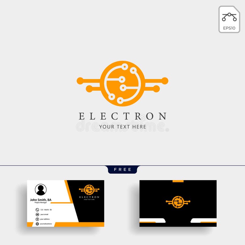 Electrical Connection Technology Logo Template with Business Card ...
