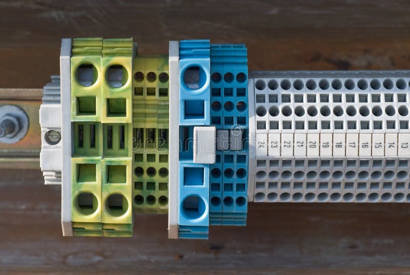 Electrical Cables and Connector Block Stock Photo - Image of extension ...