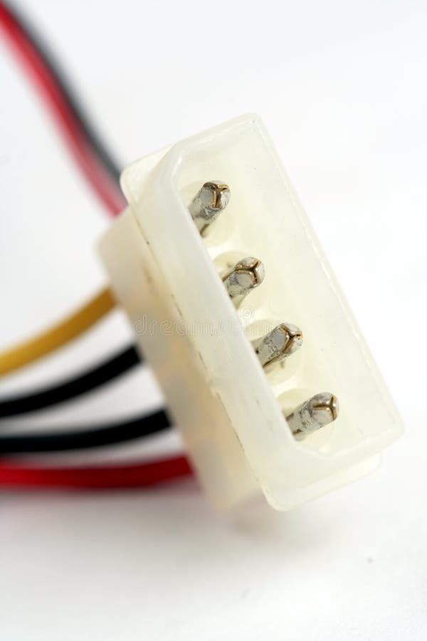 Electrical Connector Used Inside a PC Stock Image - Image of plastic ...