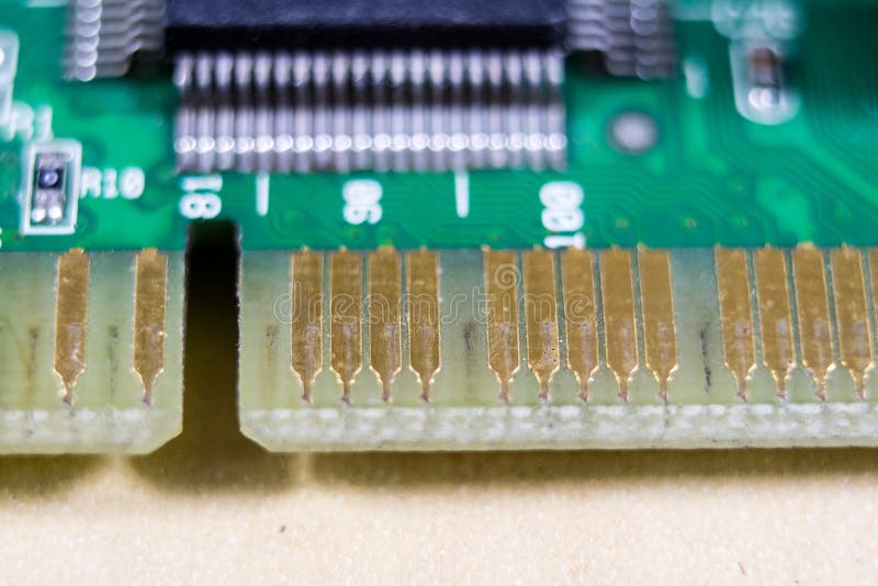 Electrical Connectors at High Magnification. Computer and Electrical ...