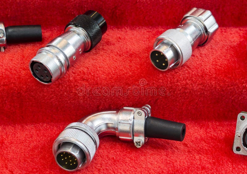 Electrical Connectors for Machine Stock Image - Image of electronics ...