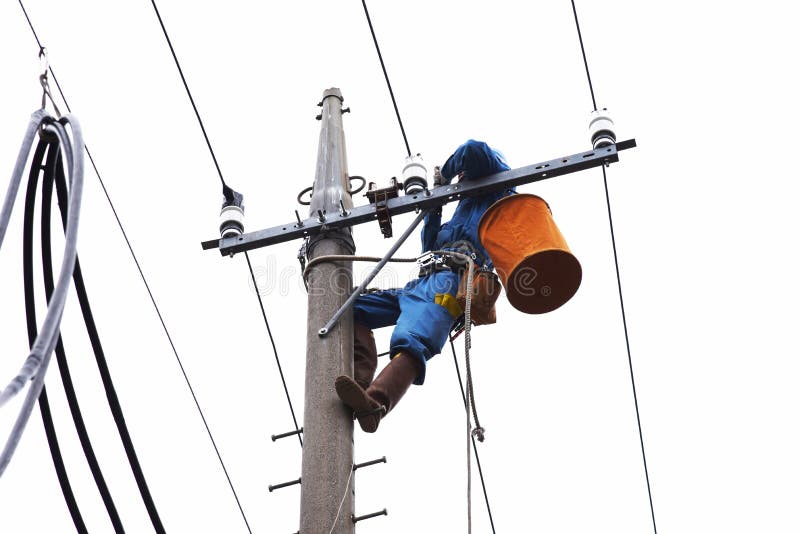 Electrical wiring work stock photo. Image of cable, high - 137551474