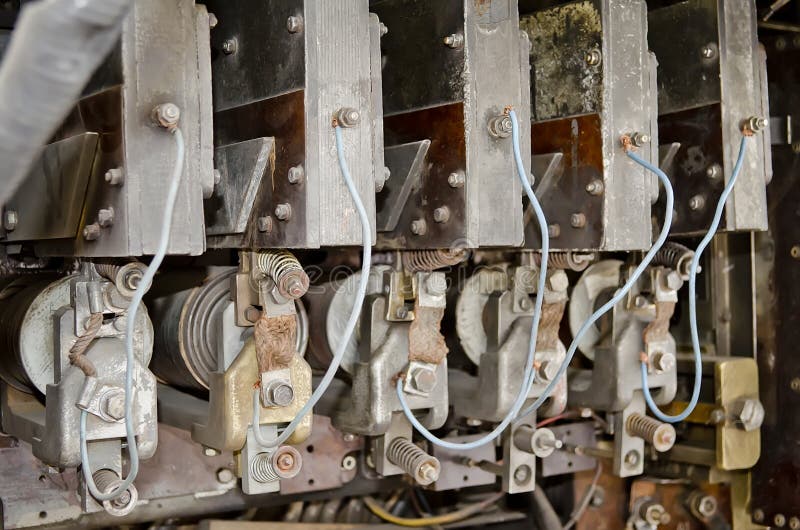 Electrical Contacts in the Trolleybus Stock Photo - Image of breakdown ...