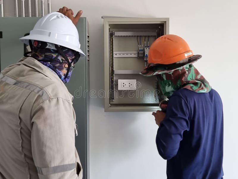 Electrical Control Box Installation Stock Image - Image of home ...