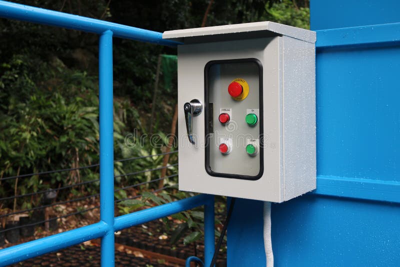 Electrical Control Box Outside the Building. Stock Photo - Image of ...