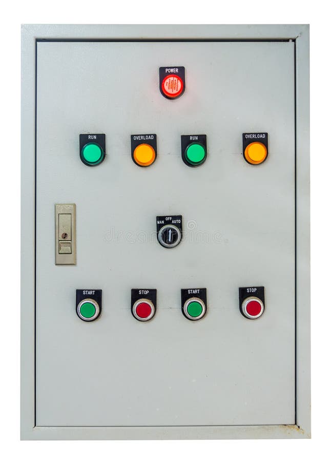 Electrical Control Box on White Background Stock Image - Image of board ...