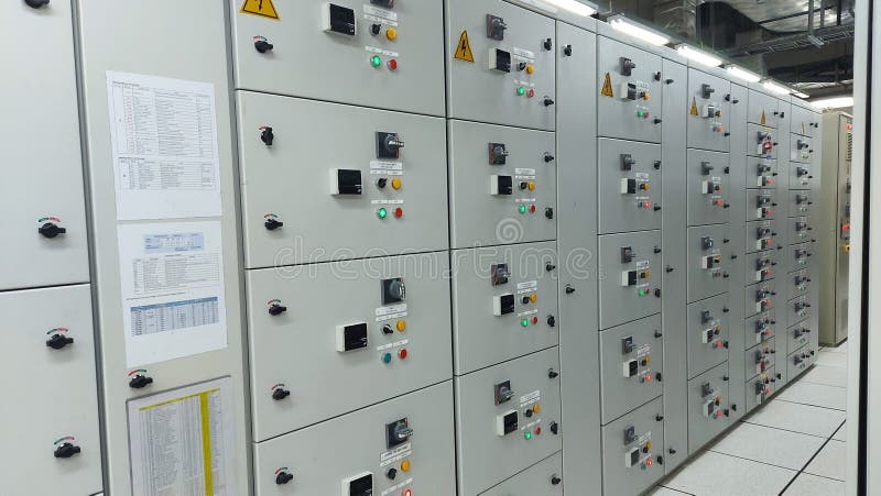 Electrical control cabinet stock image. Image of machine - 238228423