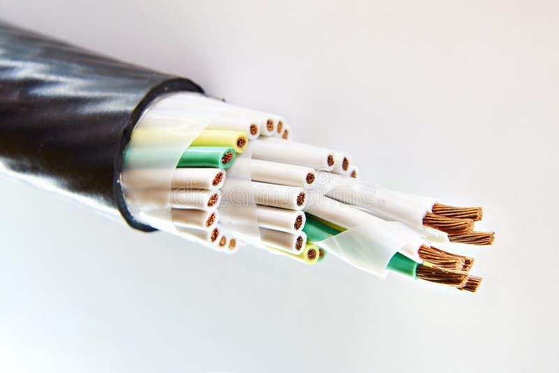 Electrical control cable stock image. Image of energy - 213526555