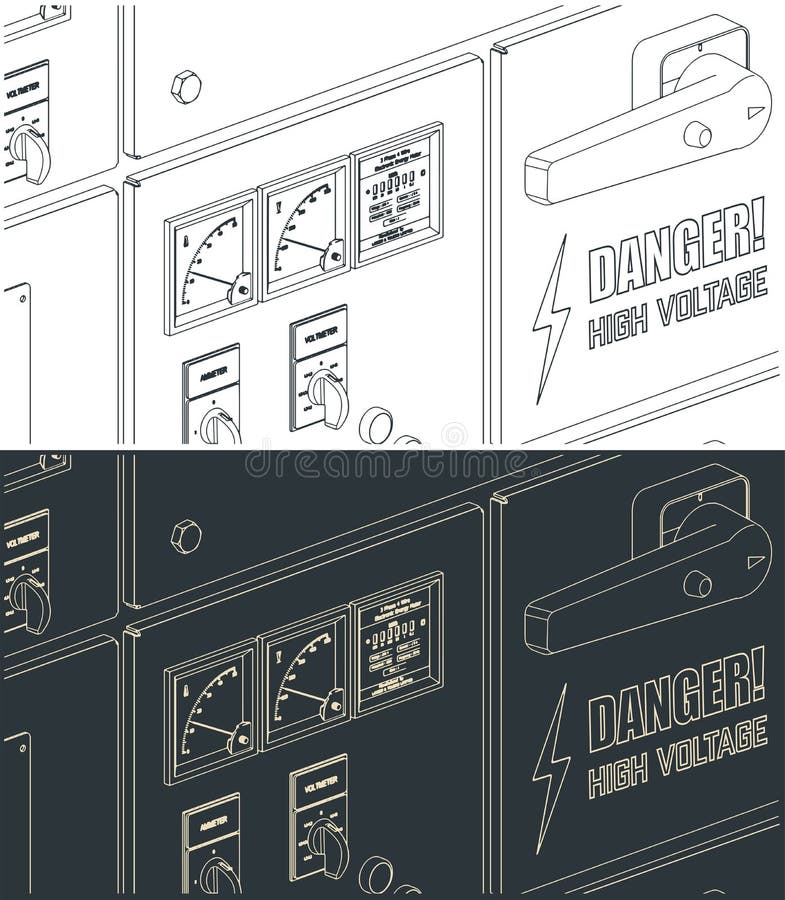 Electrical Control Panel Board Stock Vector - Illustration of equipment ...