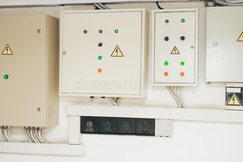 Electrical Control Panel Boxes. the Switchboard is Located on the ...