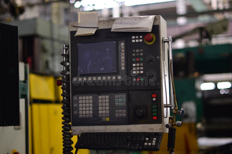 Electrical Control Panel with Buttons on the Launch of Industrial ...
