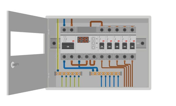 Electrical Control Panel with Circuit Breakers, Voltage Monitoring ...