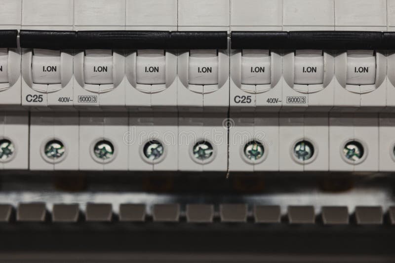Electrical Control Panel Close-up. Selective Focus Stock Photo - Image ...
