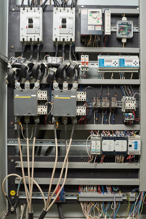 STARIY OSKOL, RUSSIA - MARCH 10, 2020: Electrical Control Panel for ...