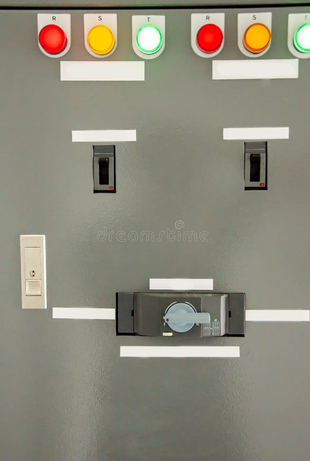 Electrical Control Panel Cover Box with Pilot Lamp Indicator Stock ...