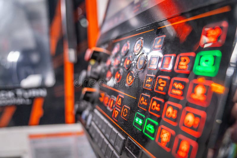 Electrical Control Panel with Different Light Buttons, Switches and ... Electrical Control Panel with Different Light Buttons, Switches and ...