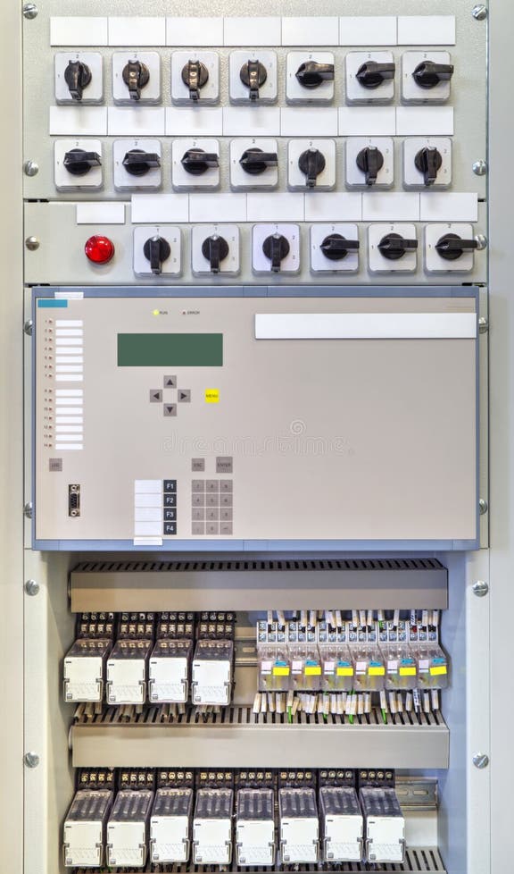 Electrical Control Panel with Electronic Devices in Electrical ...