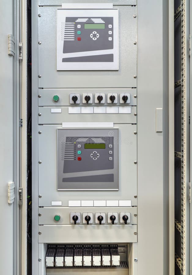 Electrical Control Panel Electronic Devices Electrical Substation Stock ...