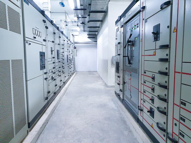 Electrical Control Room in the Building Stock Image - Image of safety ...