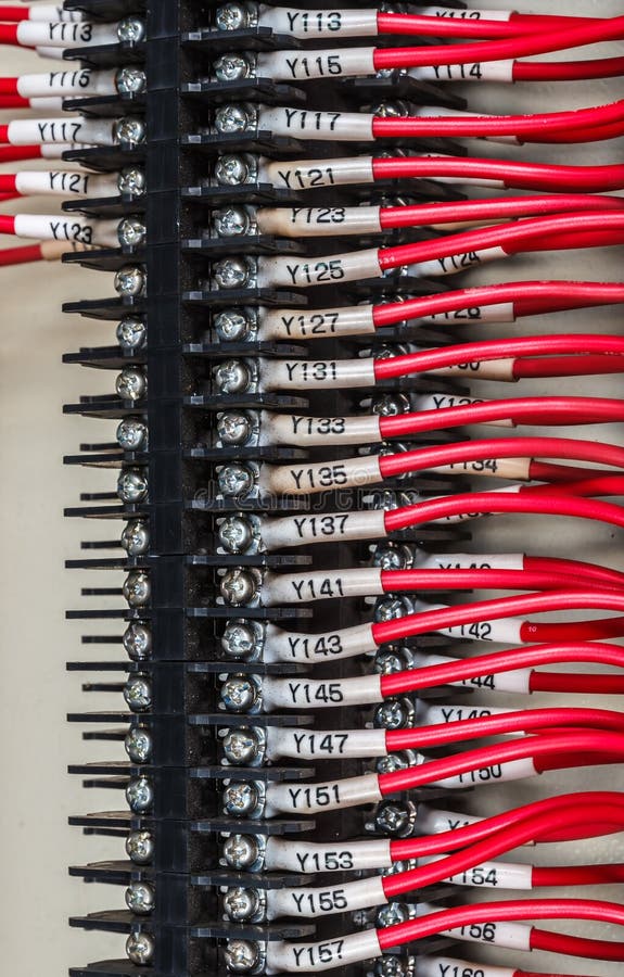 Electrical Control Wire System Stock Photo - Image of board, close ...