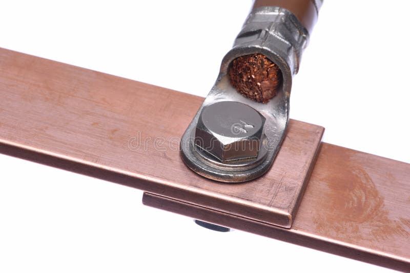 Copper Bus Bars with Color Code Stock Image - Image of equipment, data ...