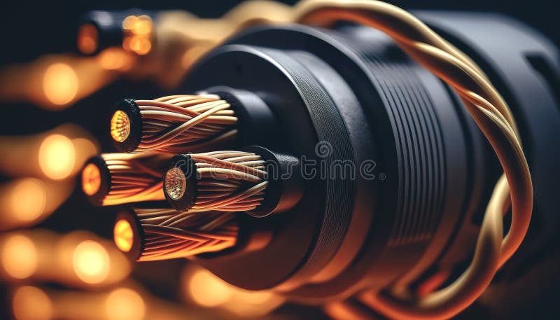 Electrical Shielded Cable with Many Wires, Generative Al. Stock Image ...