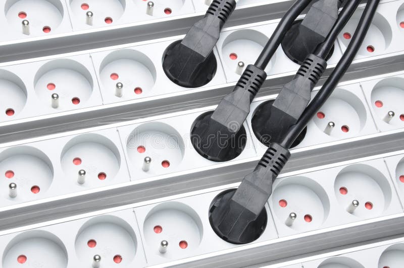 Electrical Cords with Power Strips Stock Image - Image of equipment ...
