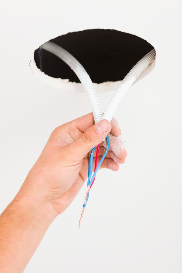 Electrical Cords stock photo. Image of hand, installing - 47464674