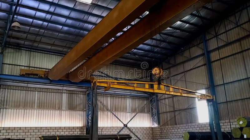 Crane Inside Warehouse. Stock Footage Stock Footage - Video of metal ...