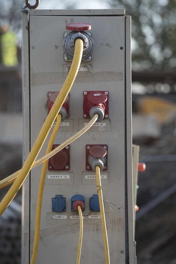 Electrical Current Distributor with Multiple Outlets Stock Image ...