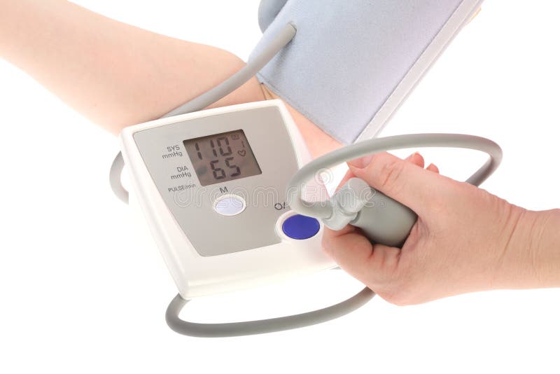 Electrical Device for Measuring Pressure Stock Image - Image of white ...