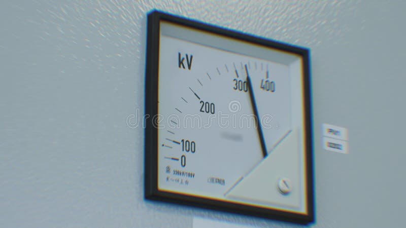 Electrical Device for Measuring Voltage in Kilovolts. Stock Footage ...