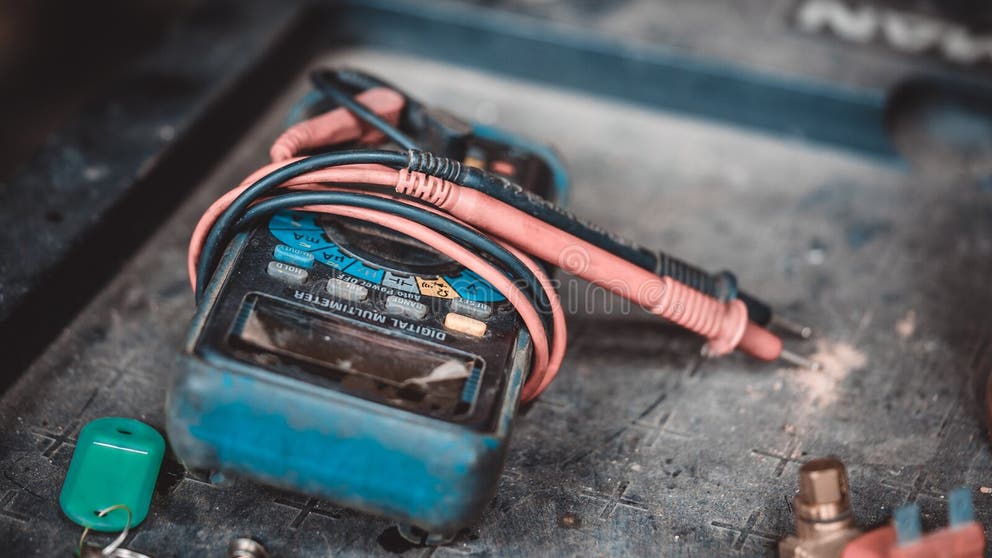 Electrical Digital Multimeter Indicator Device Stock Image - Image of ...